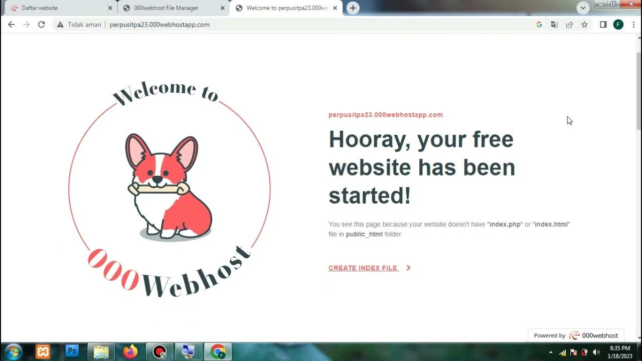Tutorial Hosting Website di 000webhost Server Gratis - YouTube