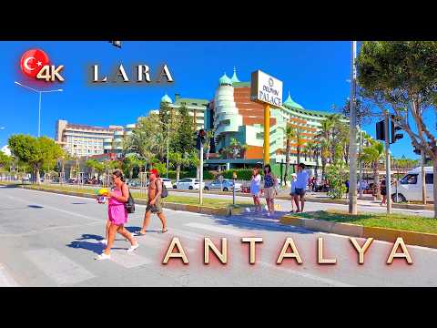 LARA ANTALYA 📍 Beach & Shopping 4K Kadriye Walking Tour Ambient Sound TÜRKIYE #turkey