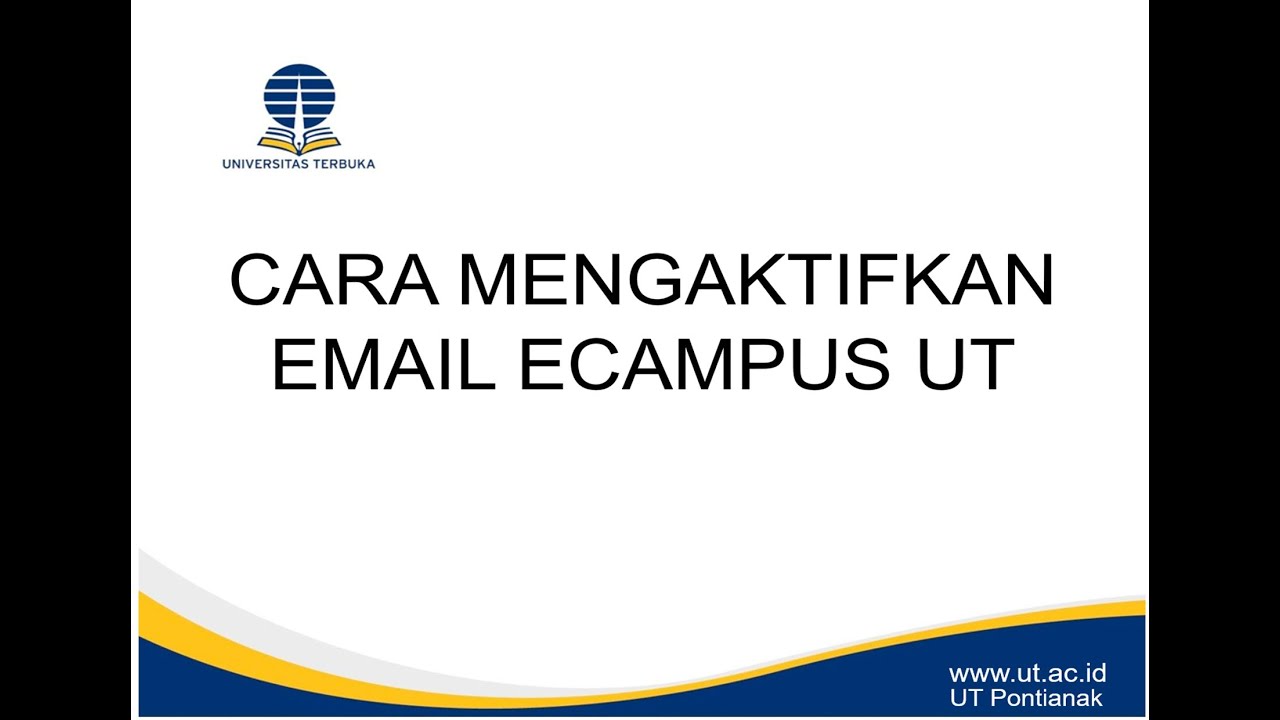 Mengaktifkan Email Ecampus Bagi Mahaiswa BAru dan lama - YouTube