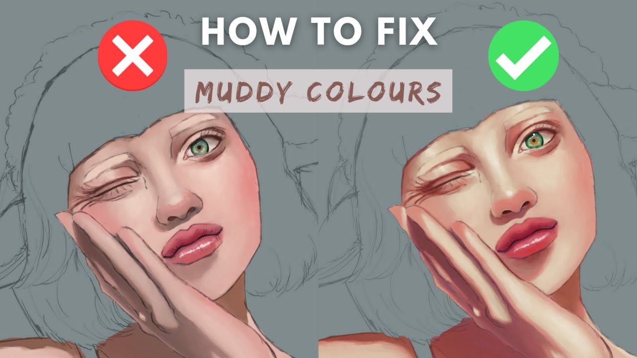 How to fix MUDDY & DULL Looking Colours in 3 steps! | Skin Colour Tutorial | IbisPaint X - YouTube