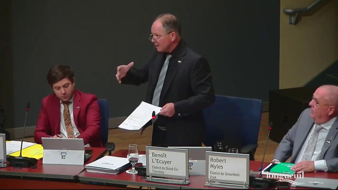 Benoît L'Ecuyer - Séance du conseil de ville du 22 octobre 2019 - YouTube