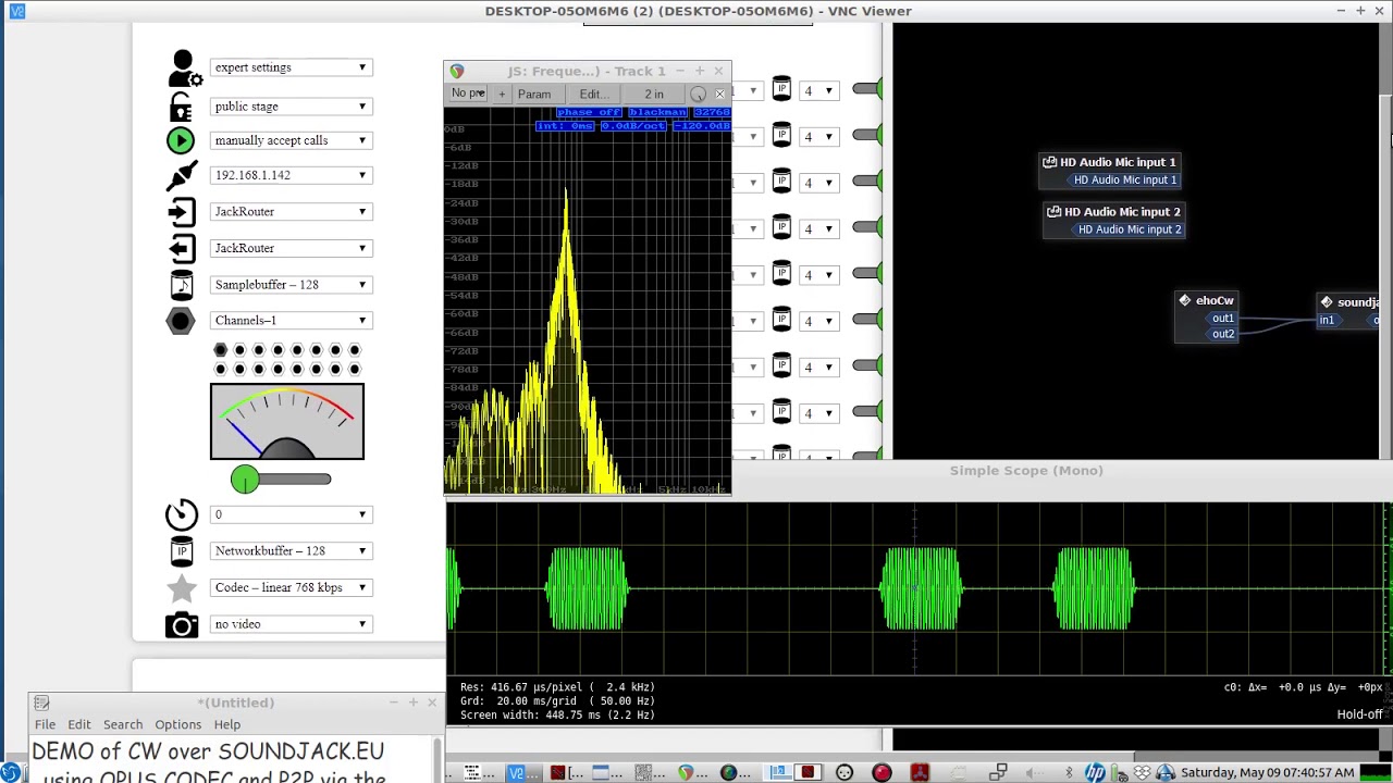 Morse Code Audio QSO over ip using SoundJack.EU - LIVE demo - YouTube