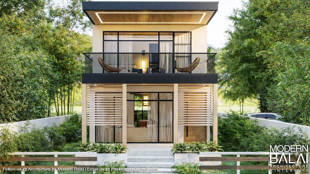 MODERN SMALL HOUSE DESIGN WITH INTERIOR DESIGN | 2-BEDROOM 5X8.8 METERS ...