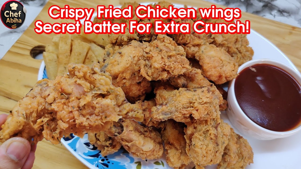 Crispy Fried Chicken Wings Recipe || Batter Than Restaurant Style || No ...