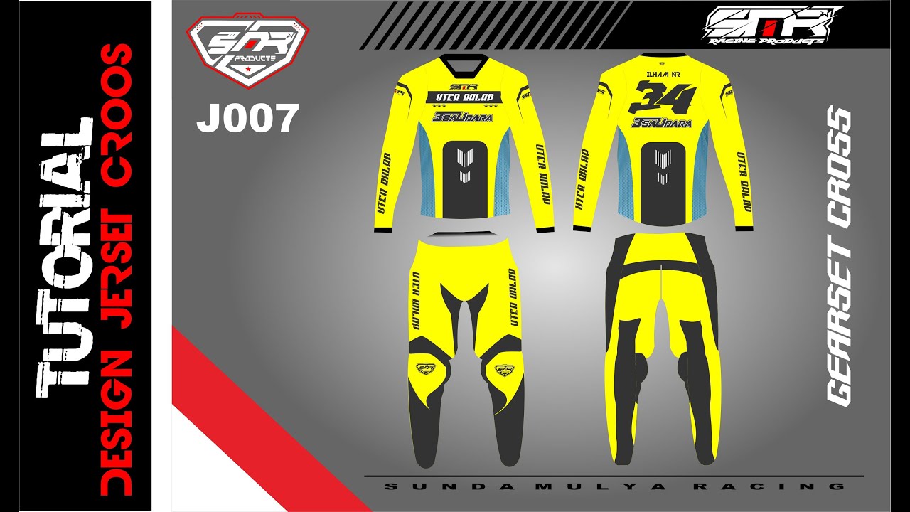 tutorial design jersey cross - YouTube