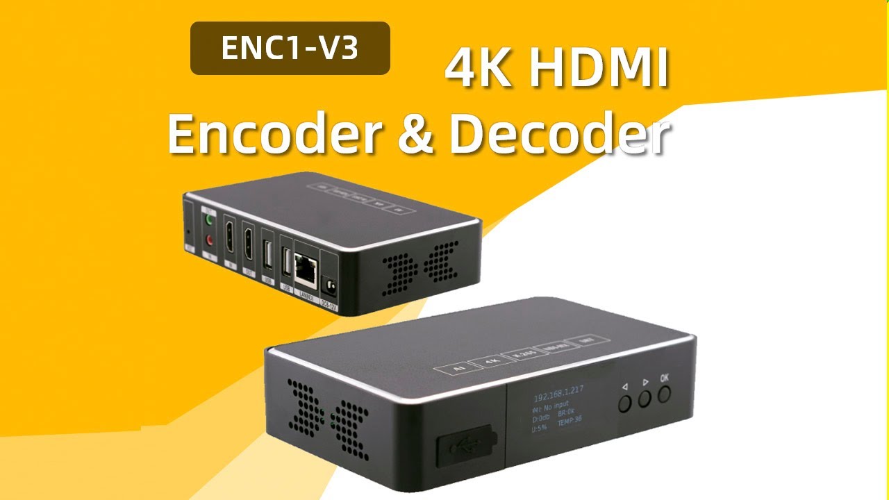 ENC1V3 HDMI Encoder Decoder 4K30 1080P NDI HX SRT RTMP RTSP Live Stream ...