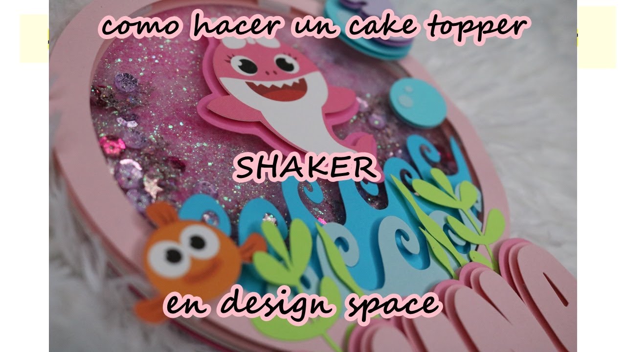 como hacer un cake topper shaker en design space - YouTube