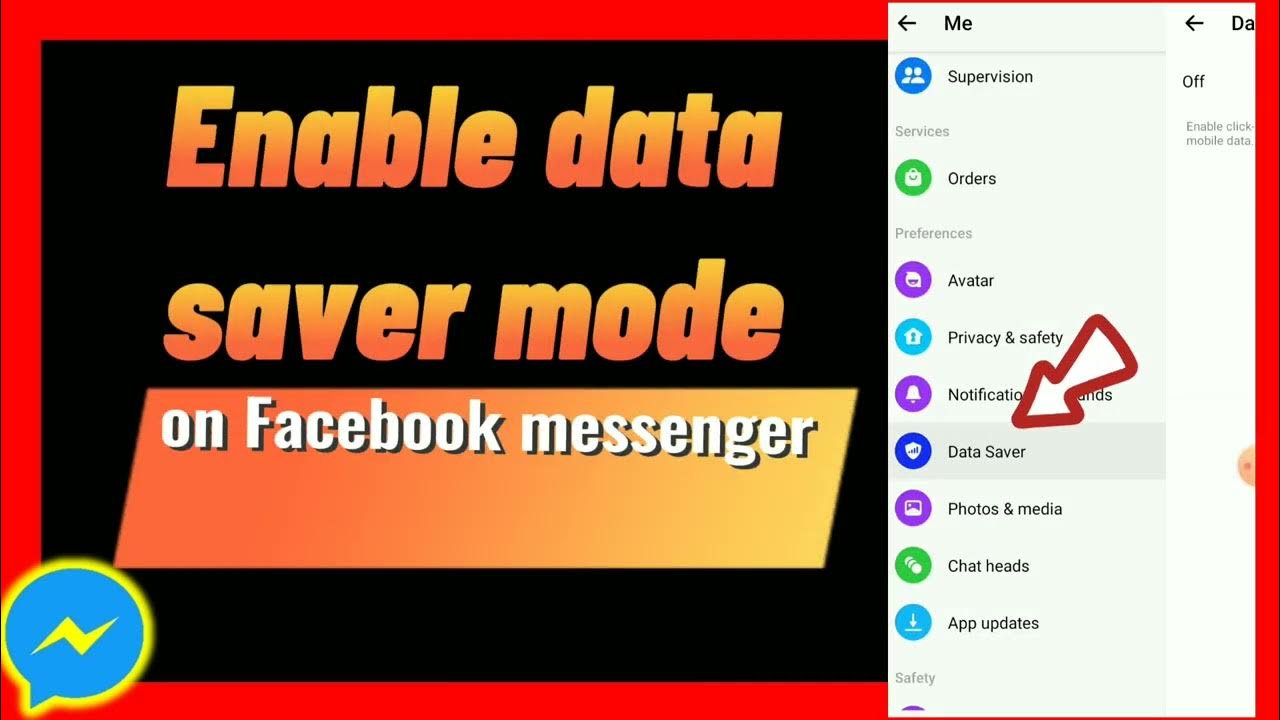 How to Enable Data Saver Mode on Facebook Messenger - YouTube