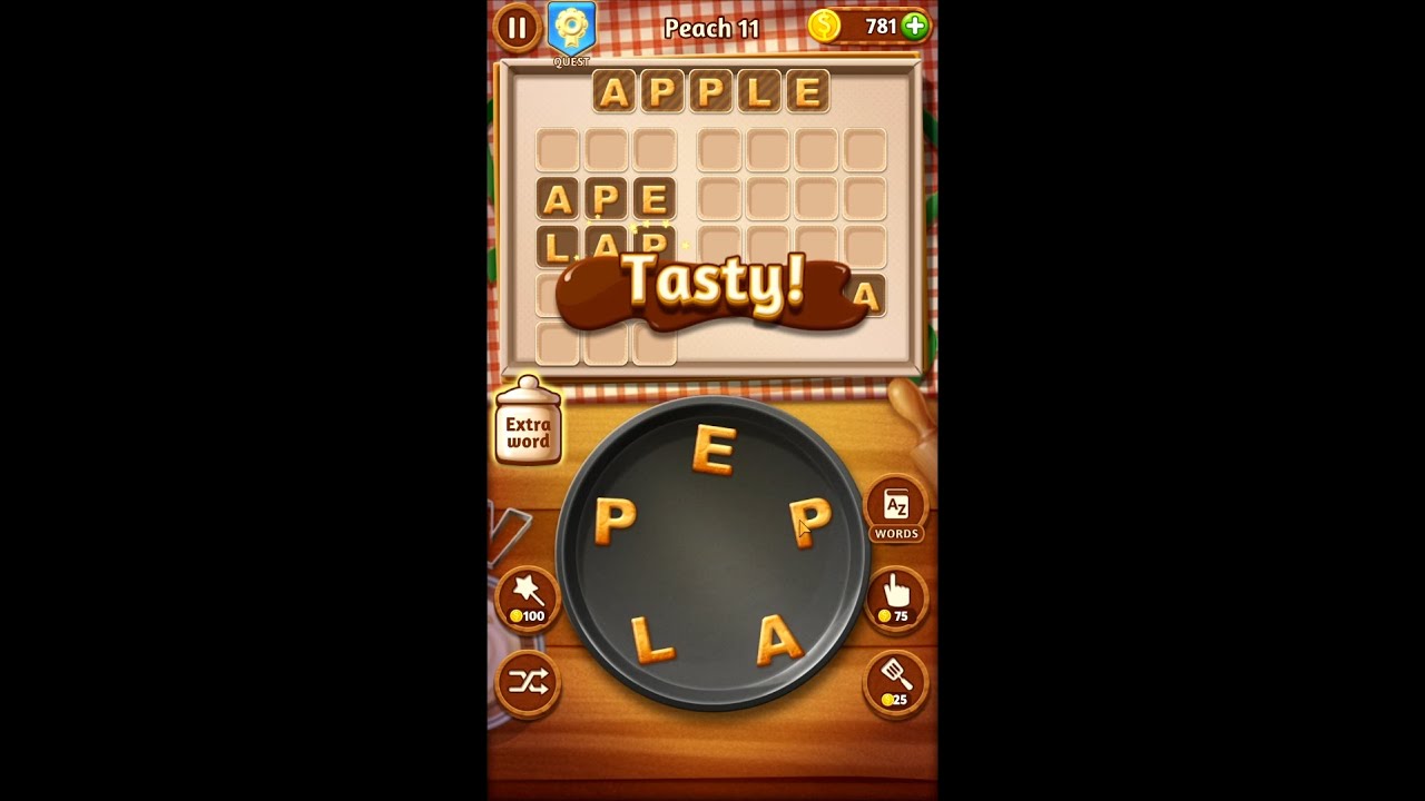 Word Cookies Peach Levels 11-20 - Talented Chef Answers - YouTube
