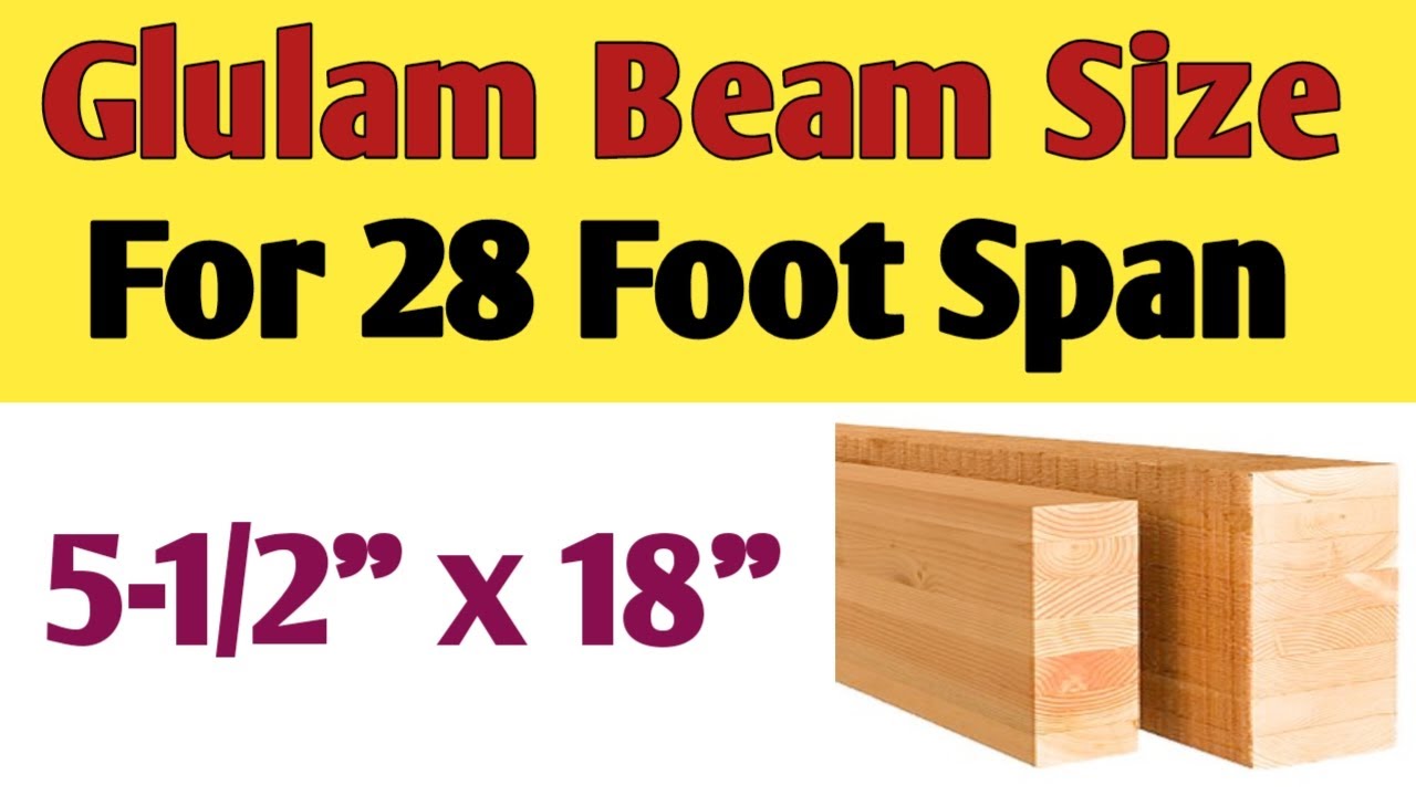 What size Glulam beam do I Need for 28 foot span - YouTube