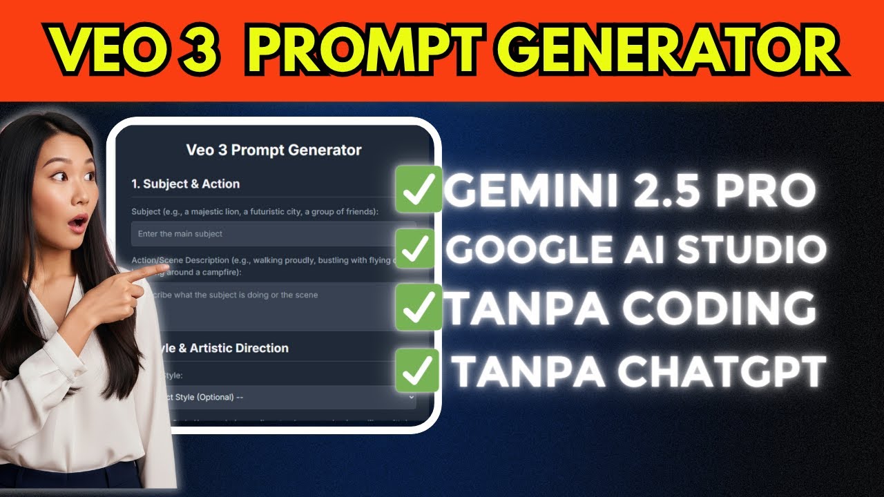 🔥Prompt Generator Veo 3 GRATIS di Gemini Pro, Gak Perlu Nulis Prompt ...