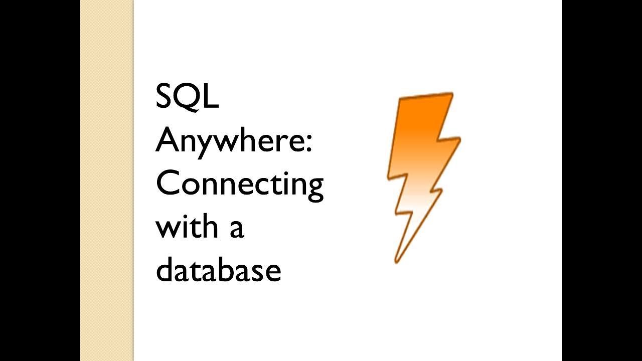 Connecting With A Started Database Sql Anywhere Sybase Central