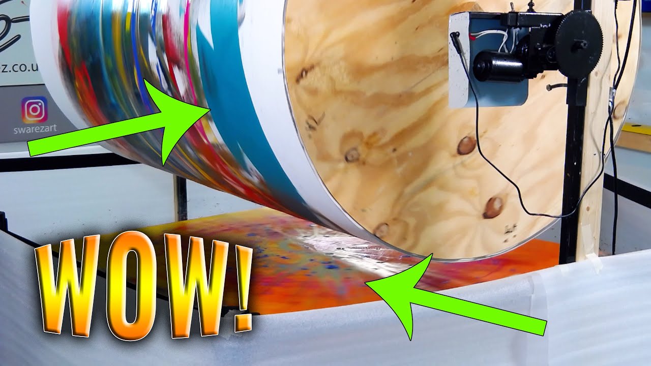 WORLDS ONLY rotating barrel AND spin machine used AT THE SAME TIME ...