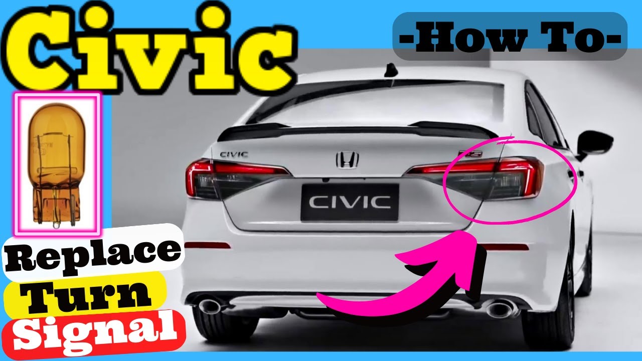 Honda Civic -- How to Replace The Turn Signal Bulb 2022 2023 - YouTube