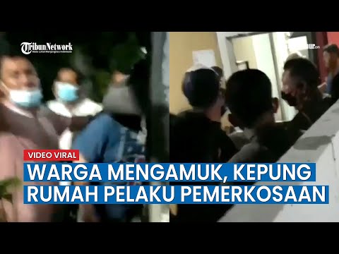Viral, Detik detik Warga Mengamuk, Rumah Pelaku Pemerkosaan Terhadap Anak Tiri Dikepung