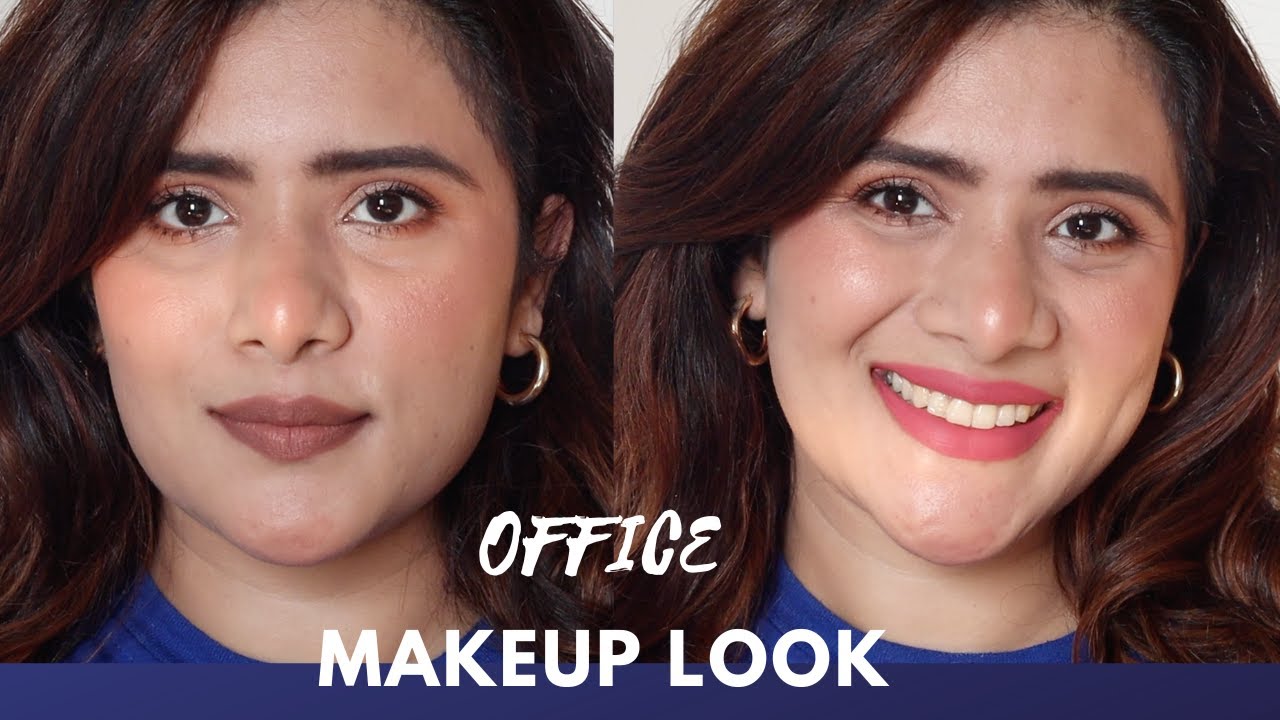 QUICK & EASY NO FOUNDATION CORPORATE/OFFICE MAKEUP USING INDIAN BRANDS ...