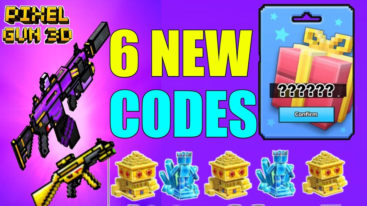 6 NEW PIXEL GUN 3D CODES 2022 || PIXEL GUN 3D PROMO CODES 2022 - YouTube