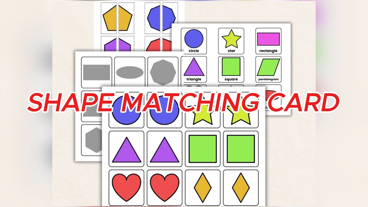Let’s Play Shape Matching Cards – Fun Learning for Young Kids ...