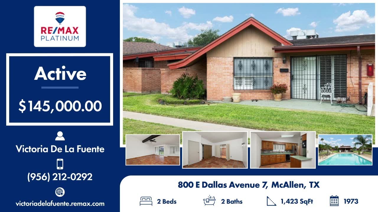 Active in 800 E Dallas Avenue 7, McAllen, TX Contact me for a showing ...
