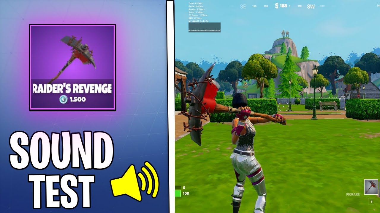 Raider Revenge pickaxe Gameplay in fortnite 2024 - Review and Sound ...