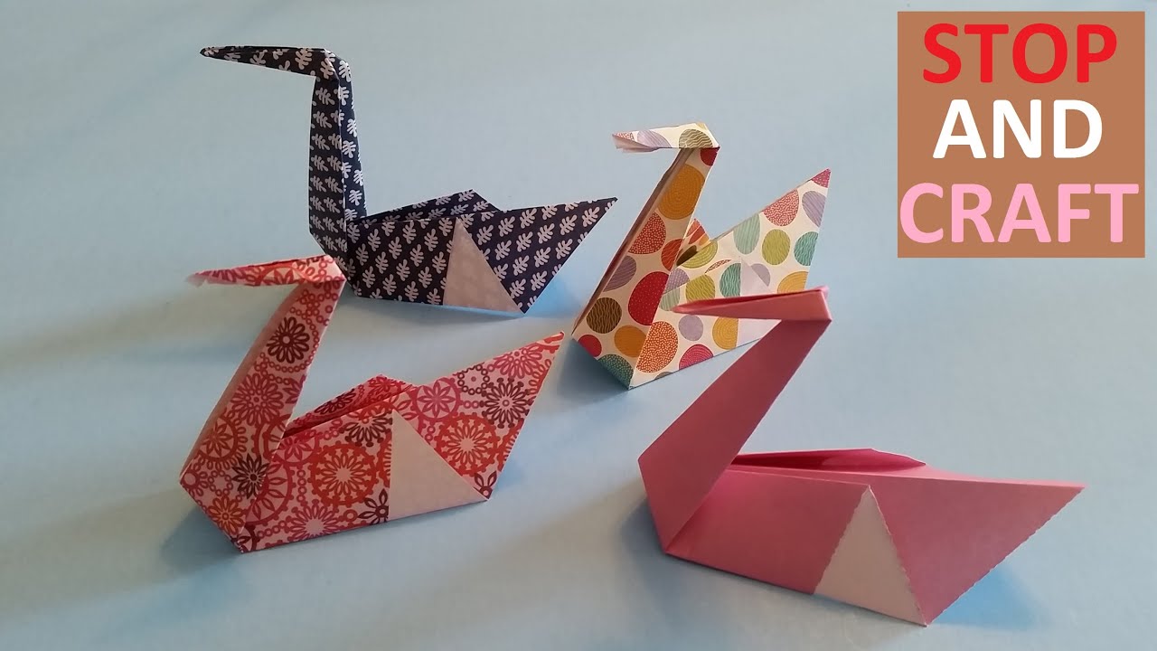 How To Make An Easy Origami Swan Origami Easy Origami