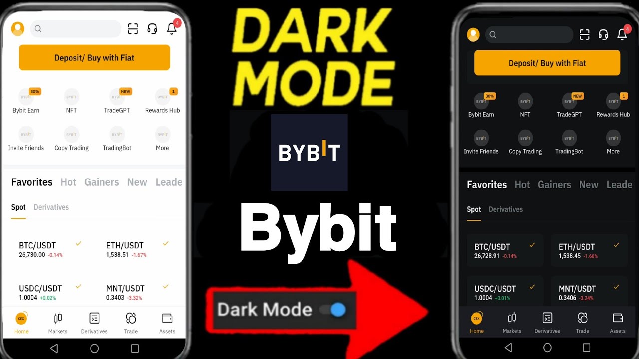 How to enable dark mode on bybit account||Disable light mode on bybit ...