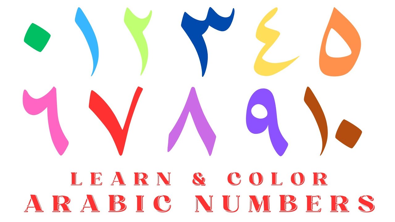 LEARN TO DRAW ARABIC NUMBERS WITH ARABIC LANGUAGE | MENGGAMBAR ANGKA ...