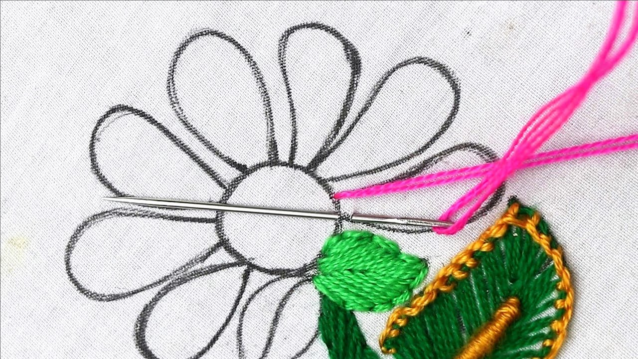 easy cross flower stitch modern flower embroidery design pattern | new ...