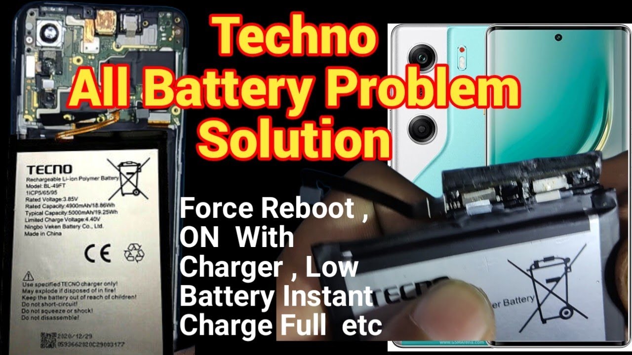 All Techno Battery Solution , Force Reboot , ON With Charger , Low ...