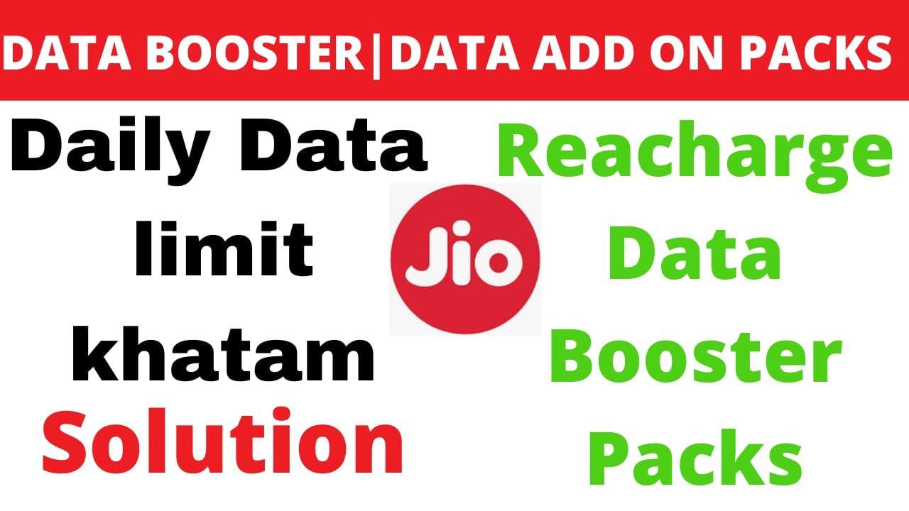 RECHARGE DATA ADD ON PACKS. RECHARGE DATA BOOSTER PACKS. JIO DATA PACK ...