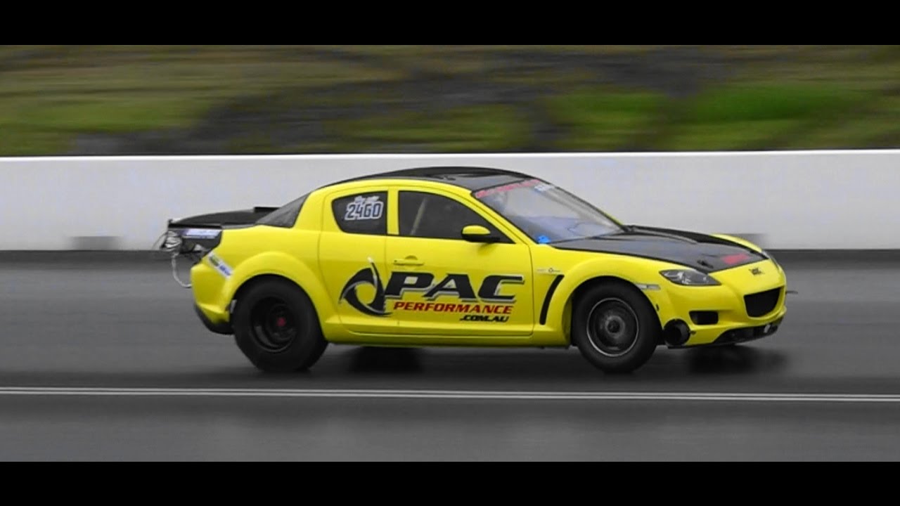 PAC PERFORMANCE 20B RX8 7.80 @ 181 MPH - YouTube