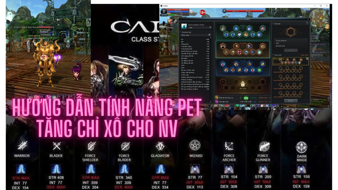 Cabal Origin VTC hướng dẫn tính năng pet tăng chỉ sỗ nhân vật# ...