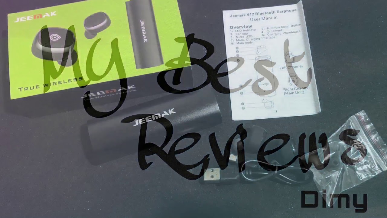 JEEMAK V12 Bluetooth Earphone - YouTube