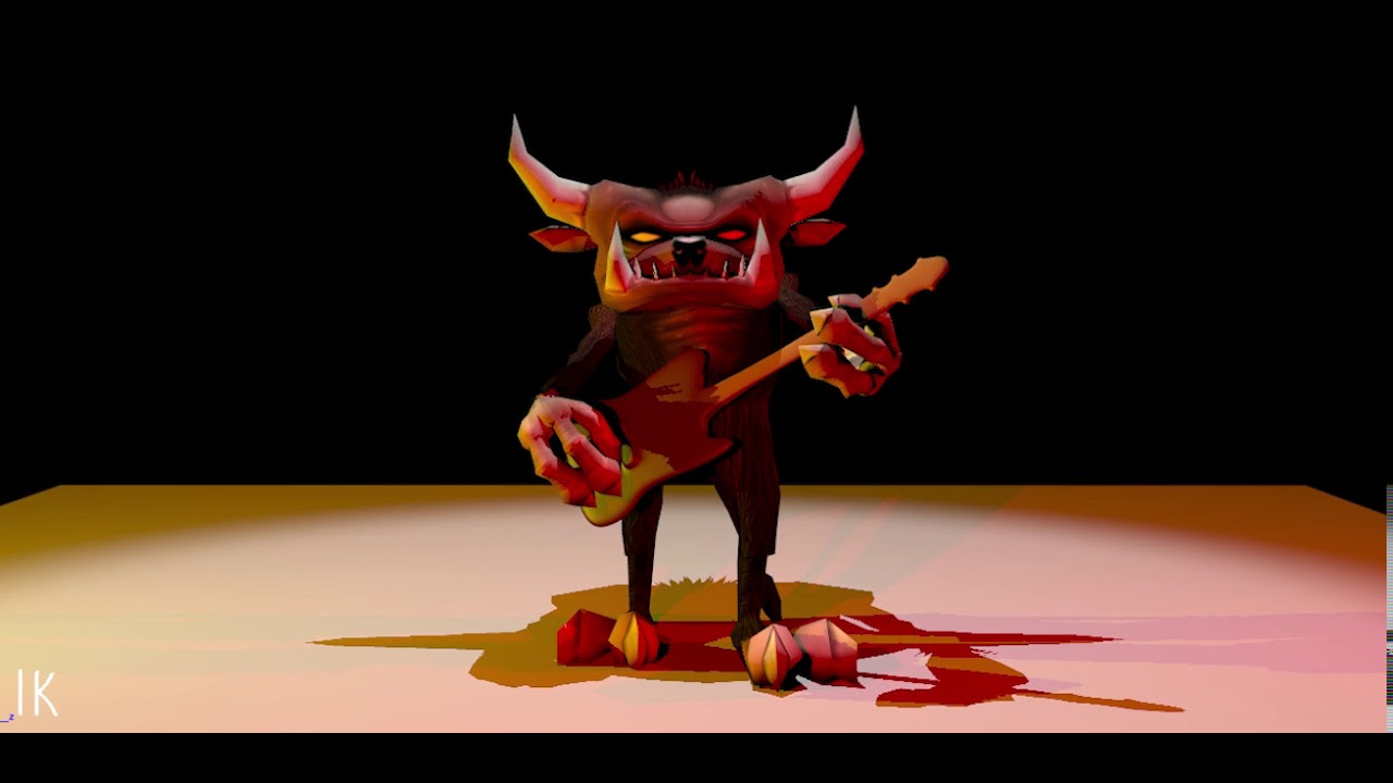 glark tries playing the guitar | 3d model | character animation - YouTube