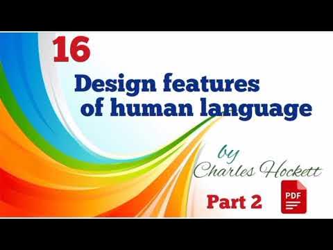design features of human language by charles hockett|characteristics of ...