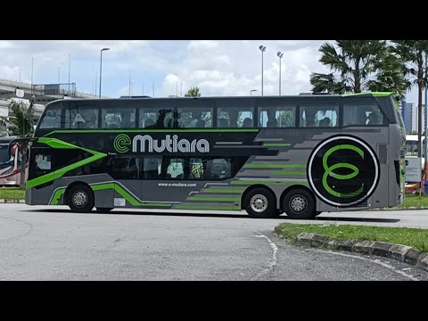 E-MUTIARA DOUBLE DECKER BUS & LONG BUS MARCOPOLO AT TBS-BTS - YouTube