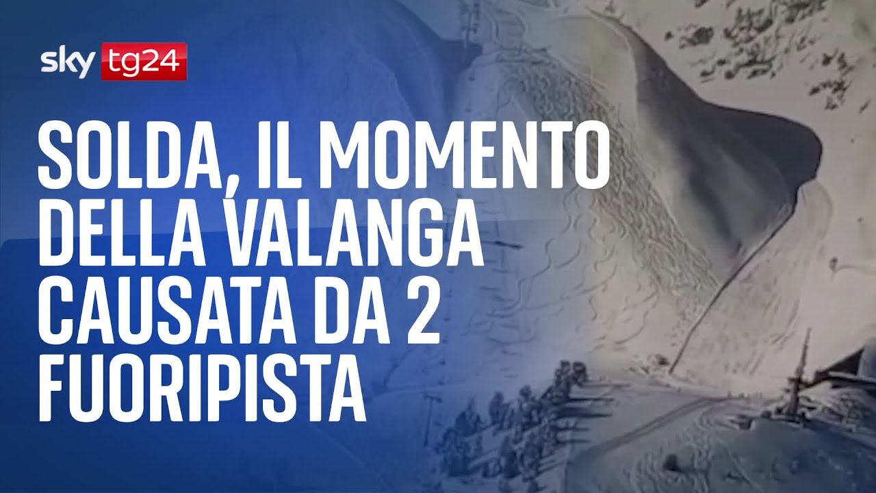 Solda, il momento della valanga causata da 2 fuoripista - YouTube