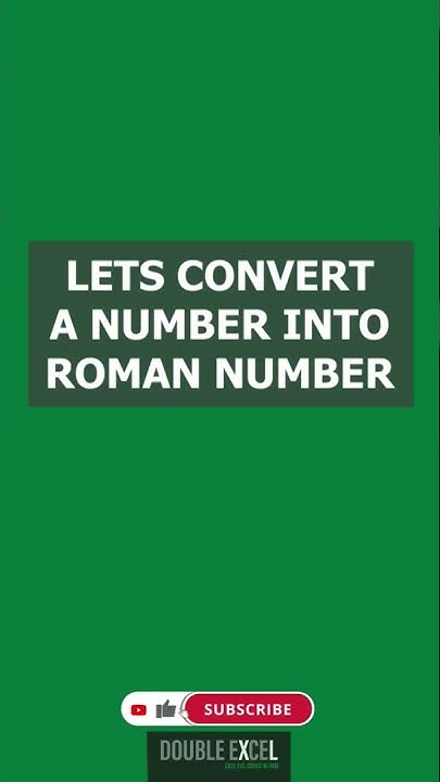 Number To Roman Tips In Excel Viral Exceltips Exceltutorial Exceltricks Shorts Msexcel