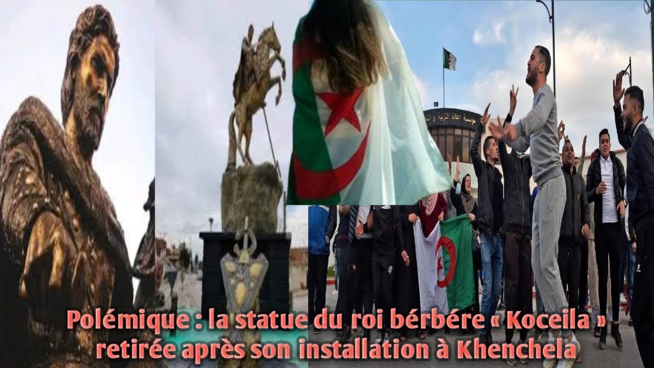 Polémique : la statue du roi bérbére « Koceila » retirée après son installation à Khenchela ...