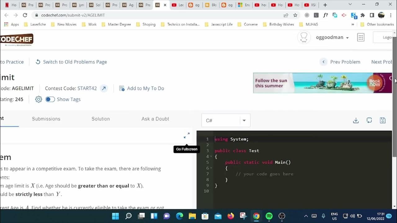 HOW TO SOLVE CodeChef PROBLEM IN YOUR TO DO LIST C# - YouTube