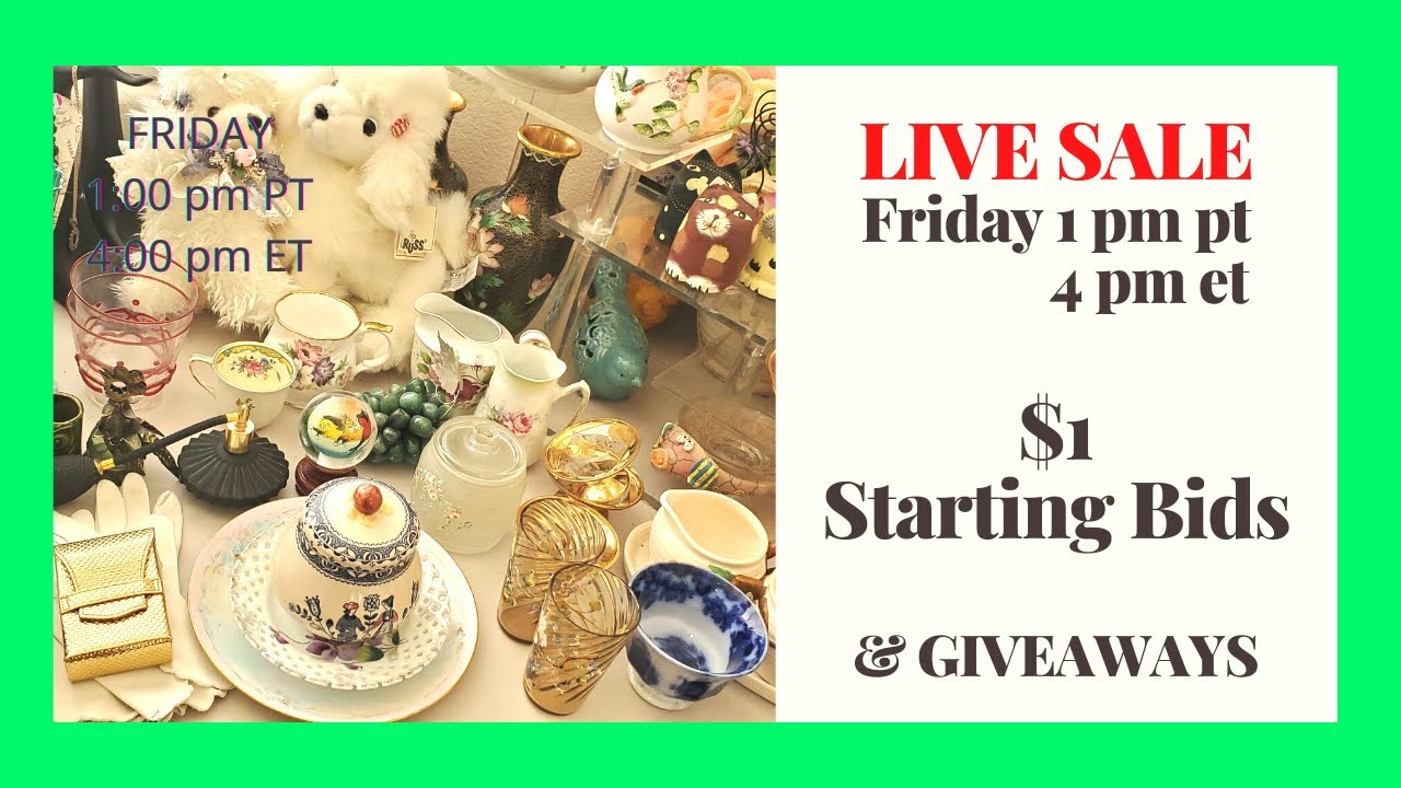 LIVE SALE - Auction Style - The Stuff You Asked For! - YouTube