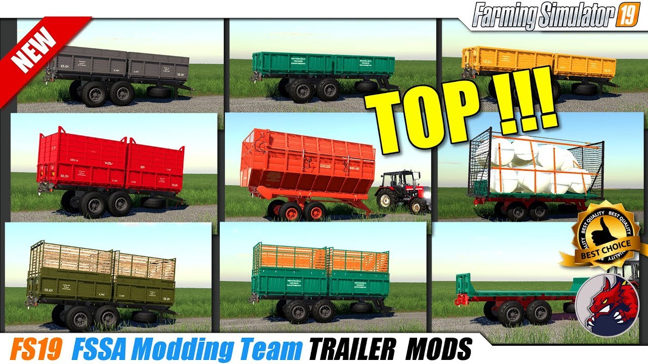 FS19 | Trailer Mods by FSSA Modding Team (2019-09-07) - review - YouTube