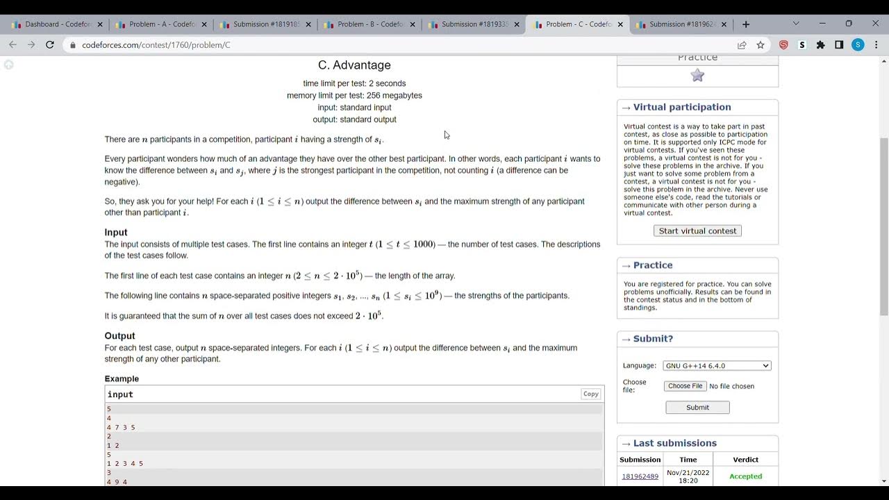Codeforces Round 835 Div 4 Problem A B C For A Better Experience Watch At 1 5x Or 2x