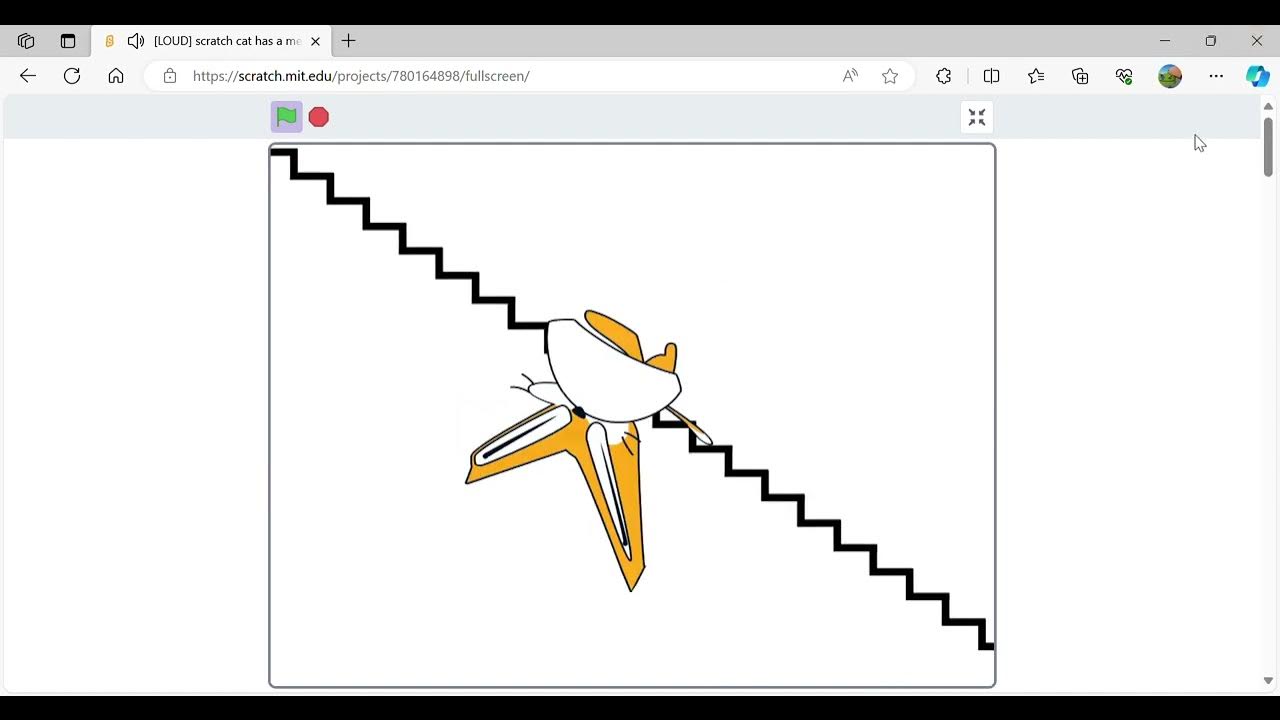 LOUD scratch cat falling down stairs - YouTube