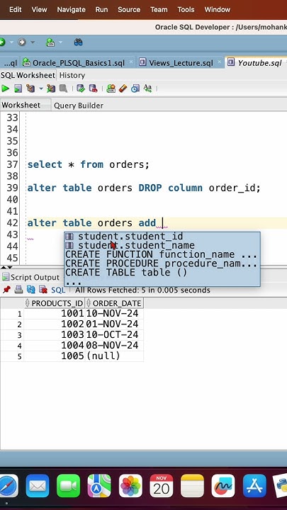 How To Add Column In An Existing Table Oracle Coding Oracledatabase Sql Youtube