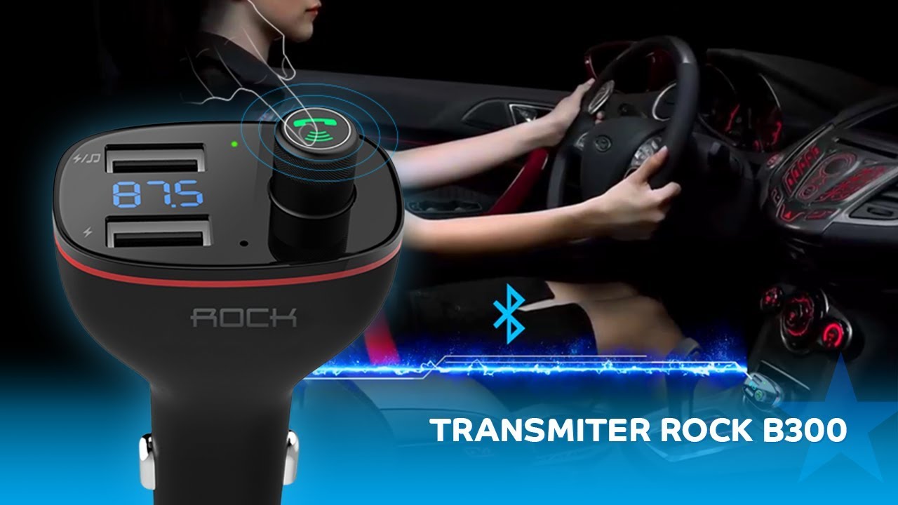 ROCK B300 - Najlepszy Transmiter FM Bluetooth 6w1 (2018) - YouTube