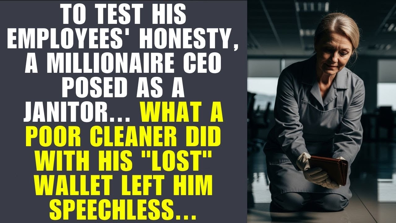CEO posed as janitor to test honesty—what a cleaner did with his wallet ...