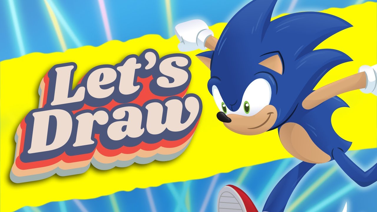 Mr Justin Draws Sonic The Hedgehog - Medium Skill - YouTube