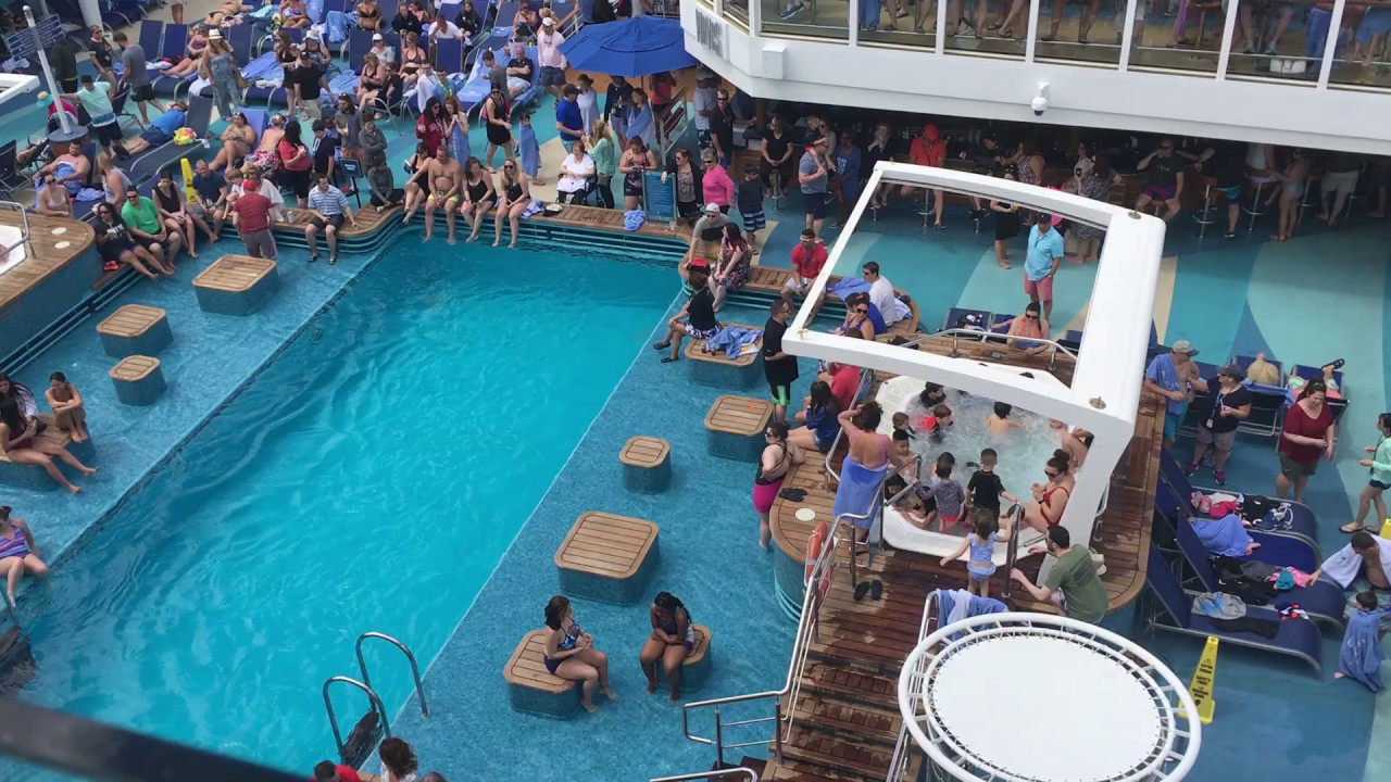 Norwegian Escape Cold Pool Crowded Deck - YouTube