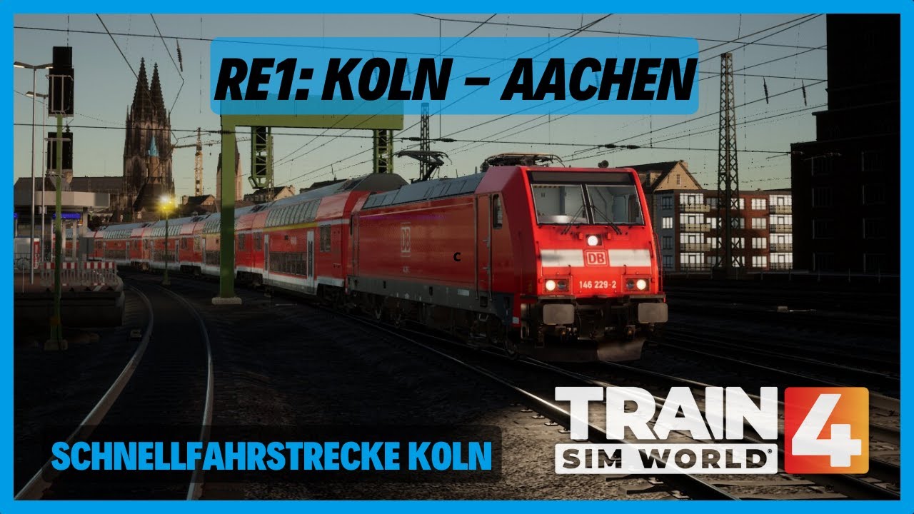 TSW4 | RE1: Koln - Aachen | DB BR 146.2 | Schnellfahrstrecke Koln | LZB ...